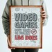 Funny Game Poster, Gaming Poster for Wall, Gaming Wall Decor, Gamer ...