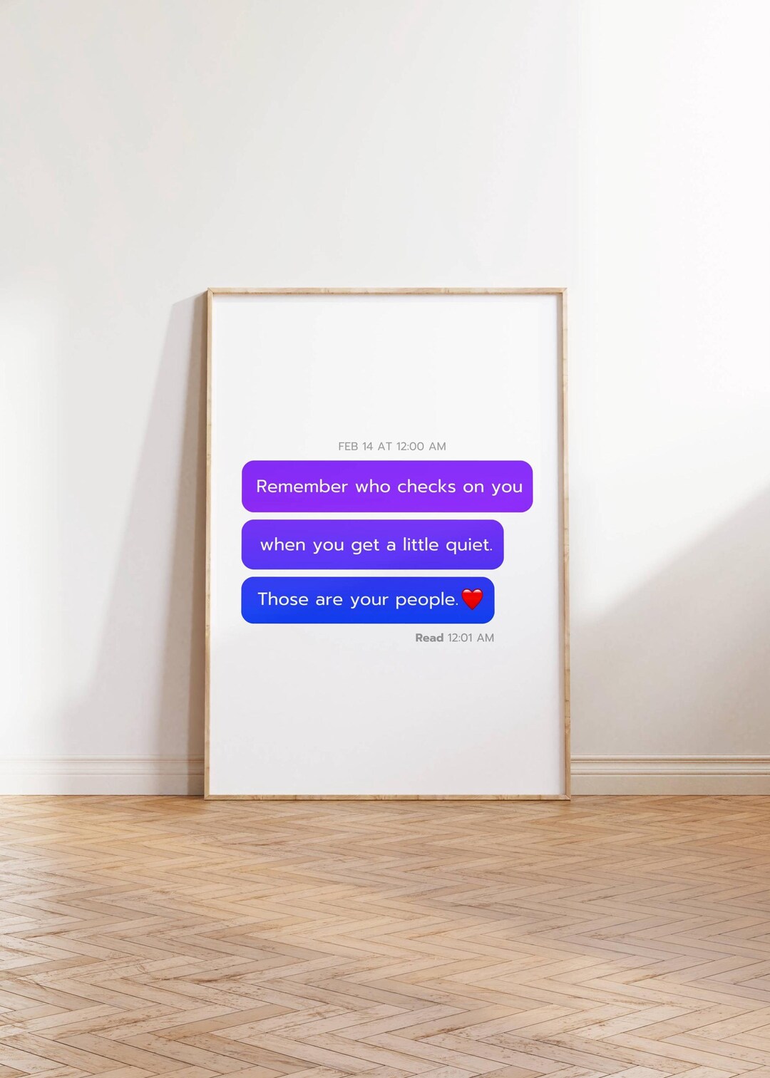 Messenger Text Poster Remember Who Checks on You Printable Wall Art for ...