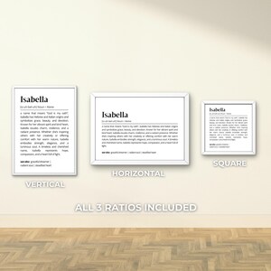 Isabella Name Definition Printable Art Name Meaning Poster Personalized ...