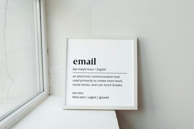 Funny Email Definition Print: Office Humor Wall Art (digital Download ...