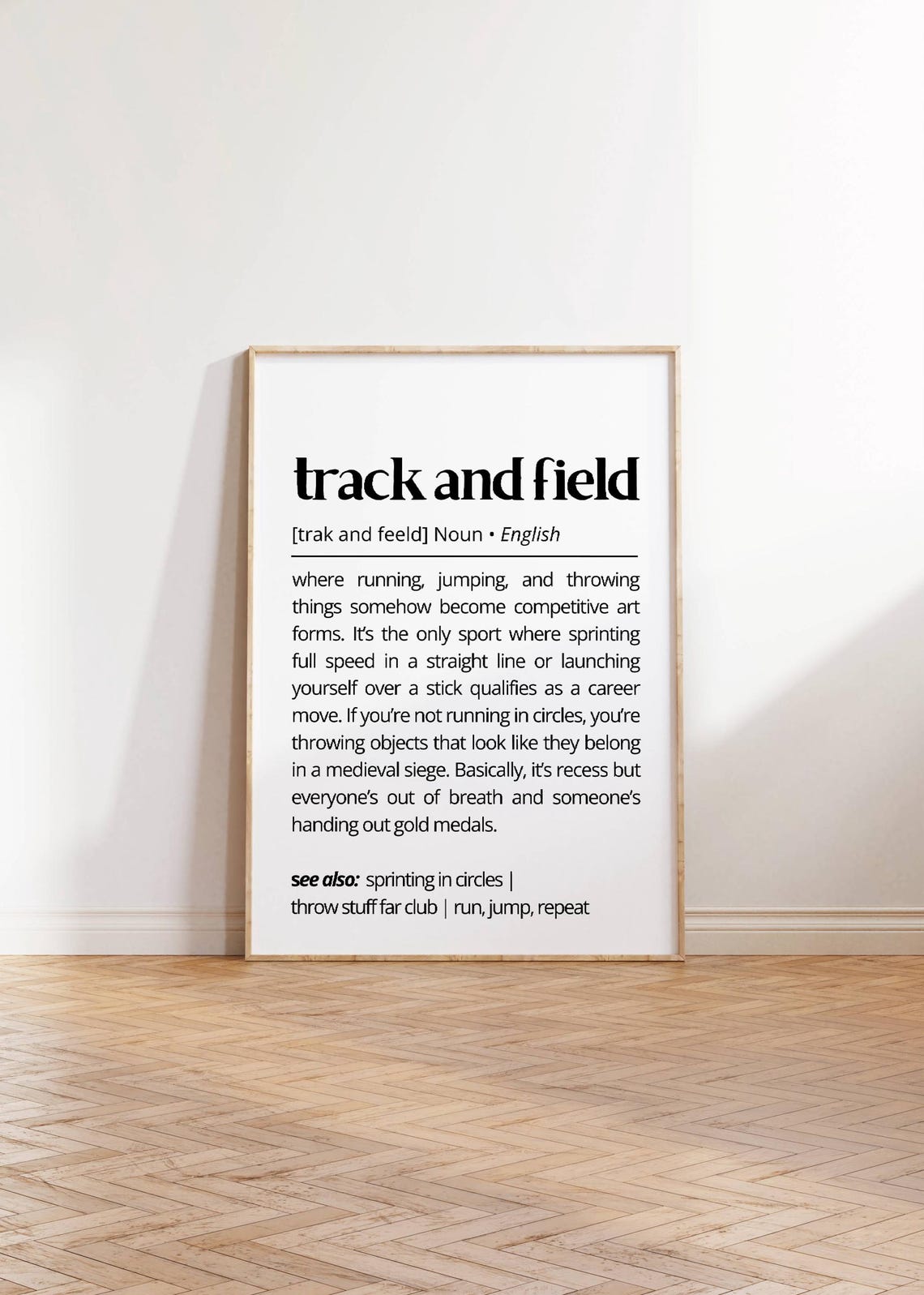 Track and Field Definition Print: Funny Sports Art (digital Download ...