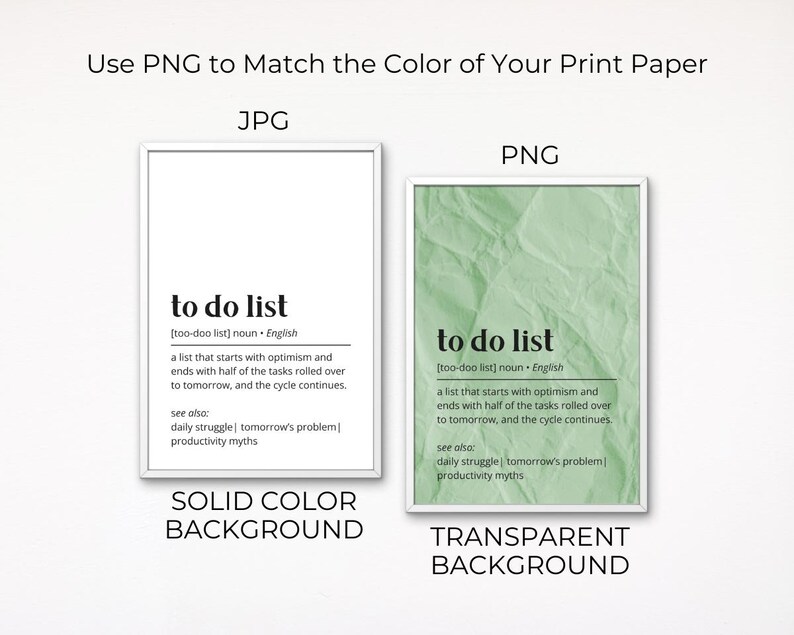 To-do List Definition Print Funny Productivity Wall Art Daily Struggle ...