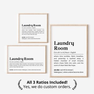 Laundry Room Definition Wall Art Laundry Quote Poster Gift for Her ...
