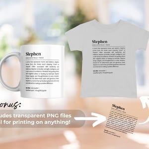 Stephen Name Definition Art Printable Personalized Name Meaning Wall ...