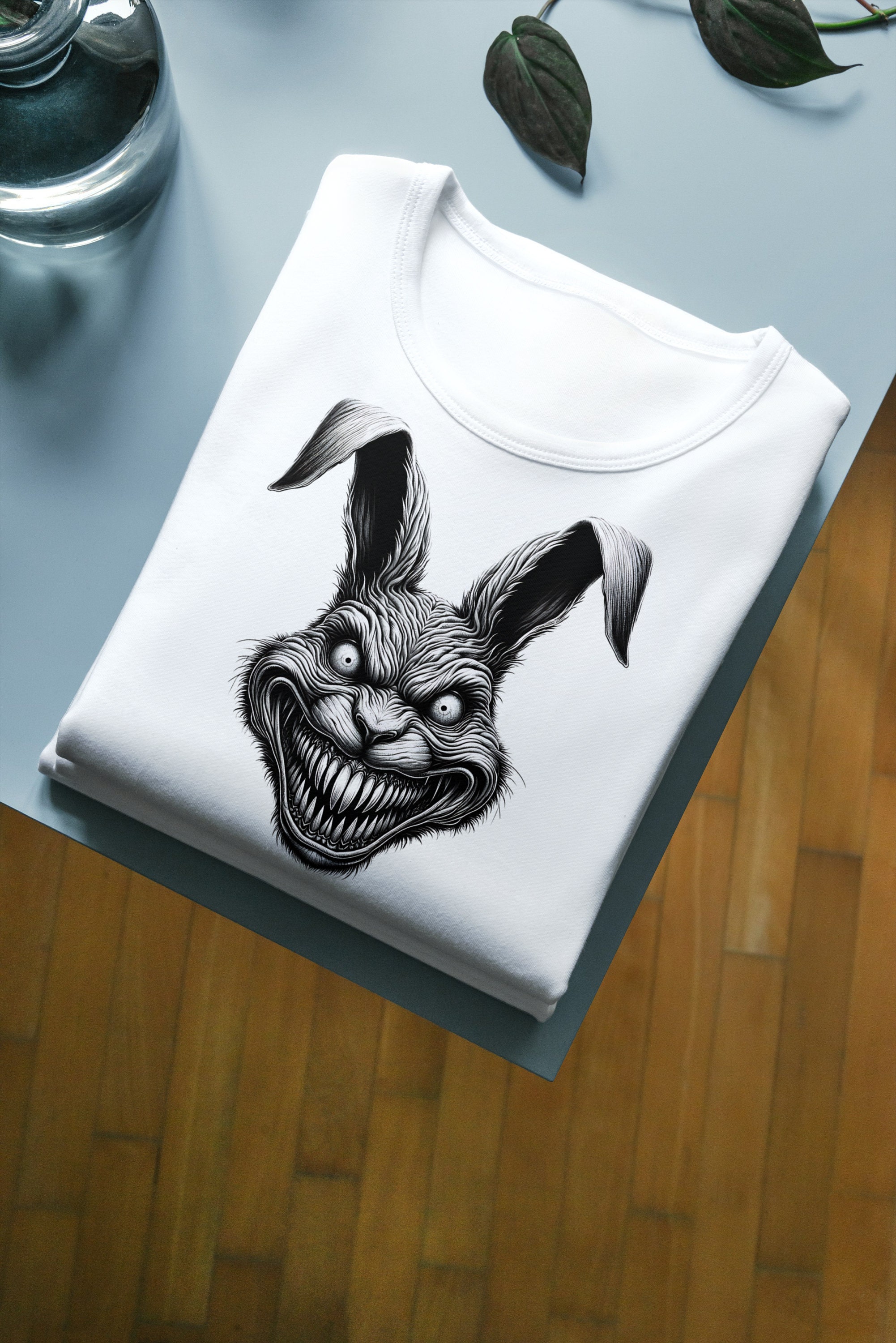 Bad Bunny SVG, Evil Bunny Print, Scary Rabbit, Dark Bunny Clipart ...