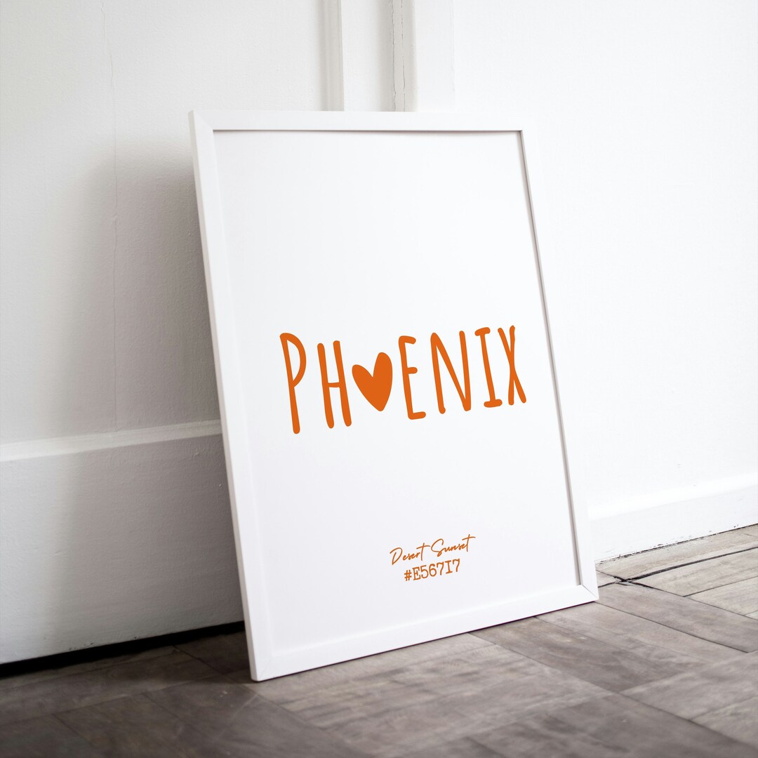 Phoenix Print, Phoenix Arizona Poster, Wall Art Phoenix, Phoenix Poster ...