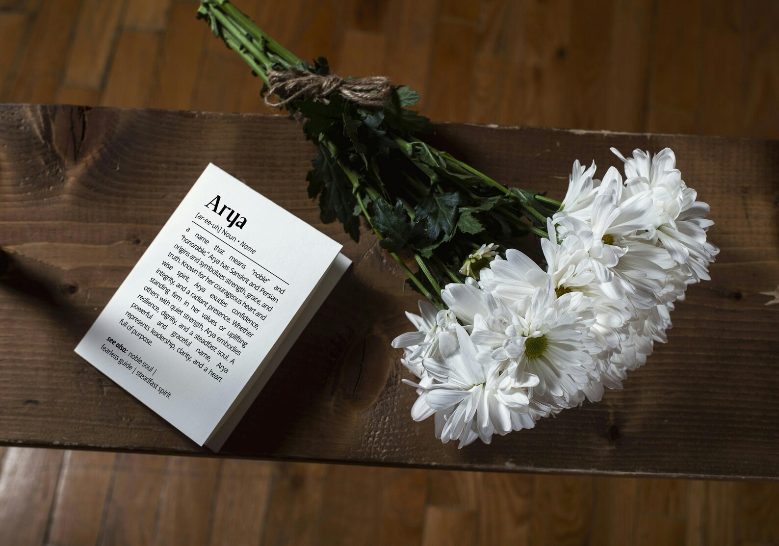 Arya Name Meaning Print | Personalized Gift | Nursery Wall Art ...