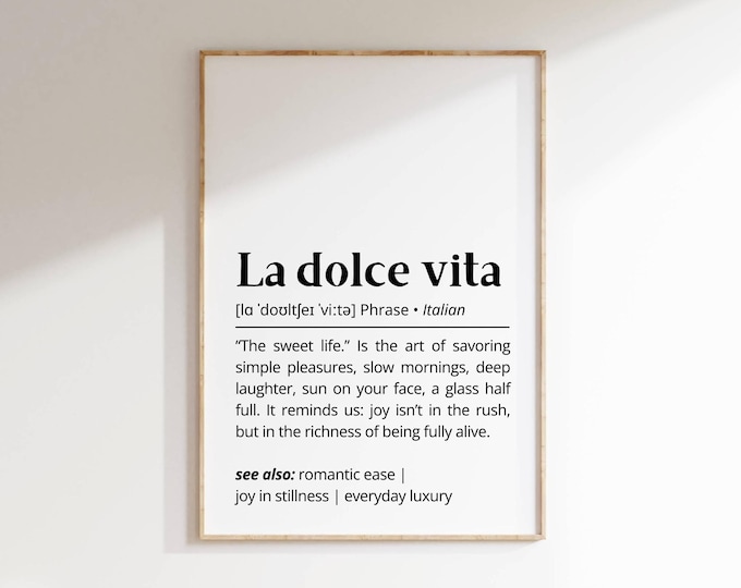La Dolce Vita Print Poster (digital Download) | Italian Good Life ...