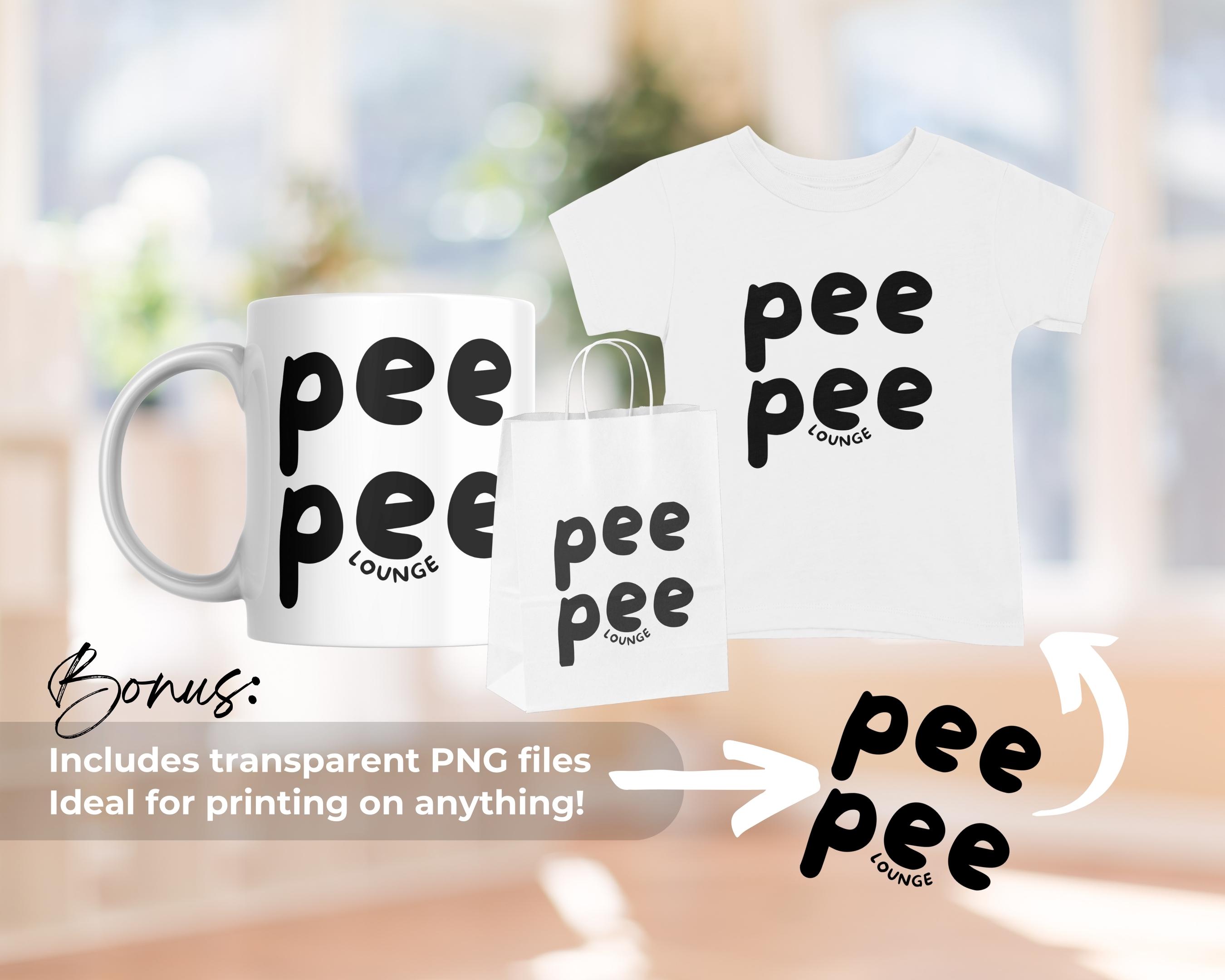 Pee Pee Lounge Print: Funny Restroom Typography Art (digital Download ...