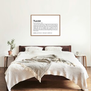 Naomi Name Definition Wall Art Personalized Name Meaning Minimalist ...
