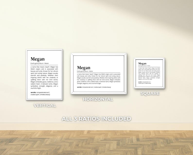 Megan Name Meaning Print | Personalized Gift | Nursery Wall Art ...