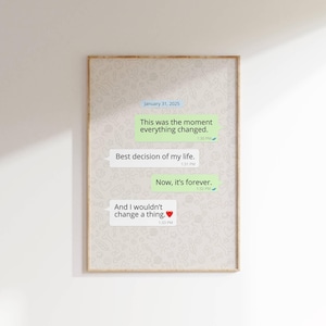 Custom Whatsapp Chat Poster: Personalized Text Art Gift (digital ...