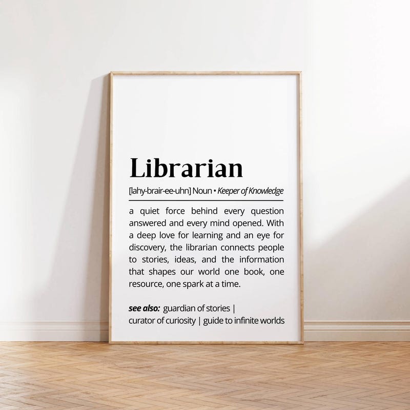 Librarian Poster - Etsy