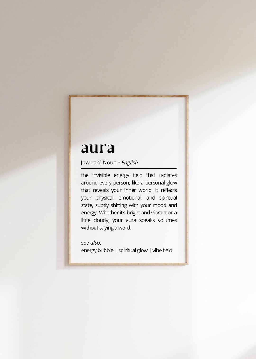 Aura Definition Wall Art Energy Field Minimalist Spiritual Glow ...