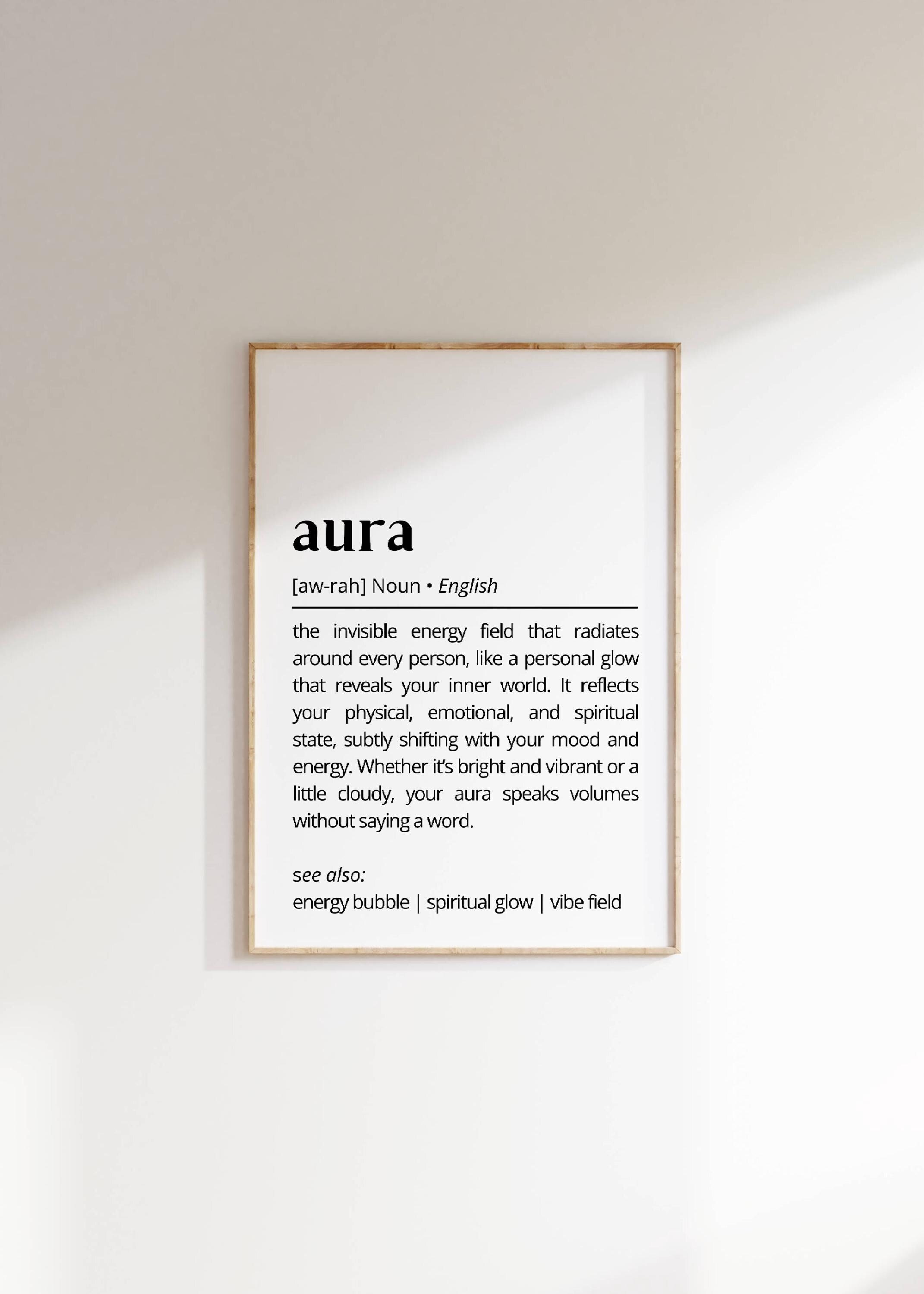 Aura Definition Print: Minimalist Energy Field Spiritual Wall Art ...