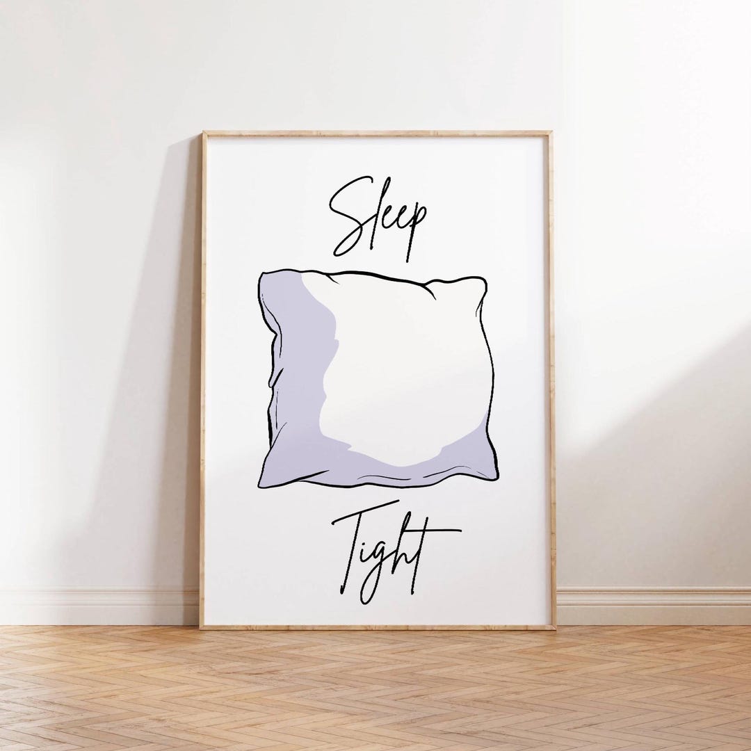 Sleep Tight Printable Wall Art Minimalist Bedroom Decor Calm Restful ...