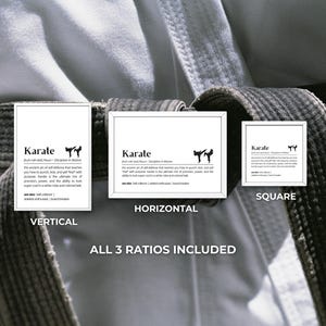 Karate Definition Printable Wall Art Martial Arts Decor for Dojo ...