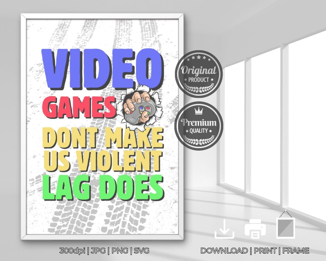 Funny Game Poster, Gaming Poster for Wall, Gaming Wall Decor, Gamer ...