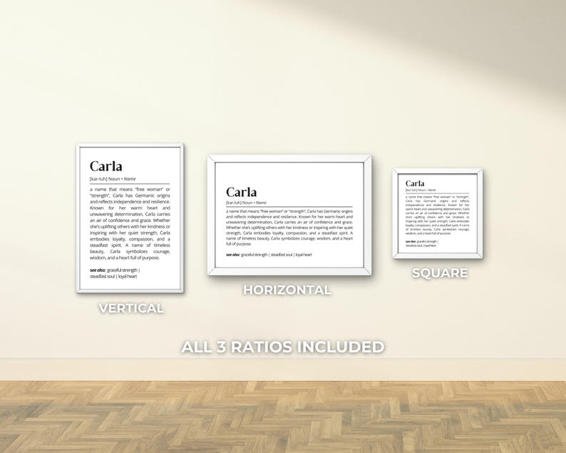 Carla Name Definition Wall Art Personalized Name Printable Gift for Her ...