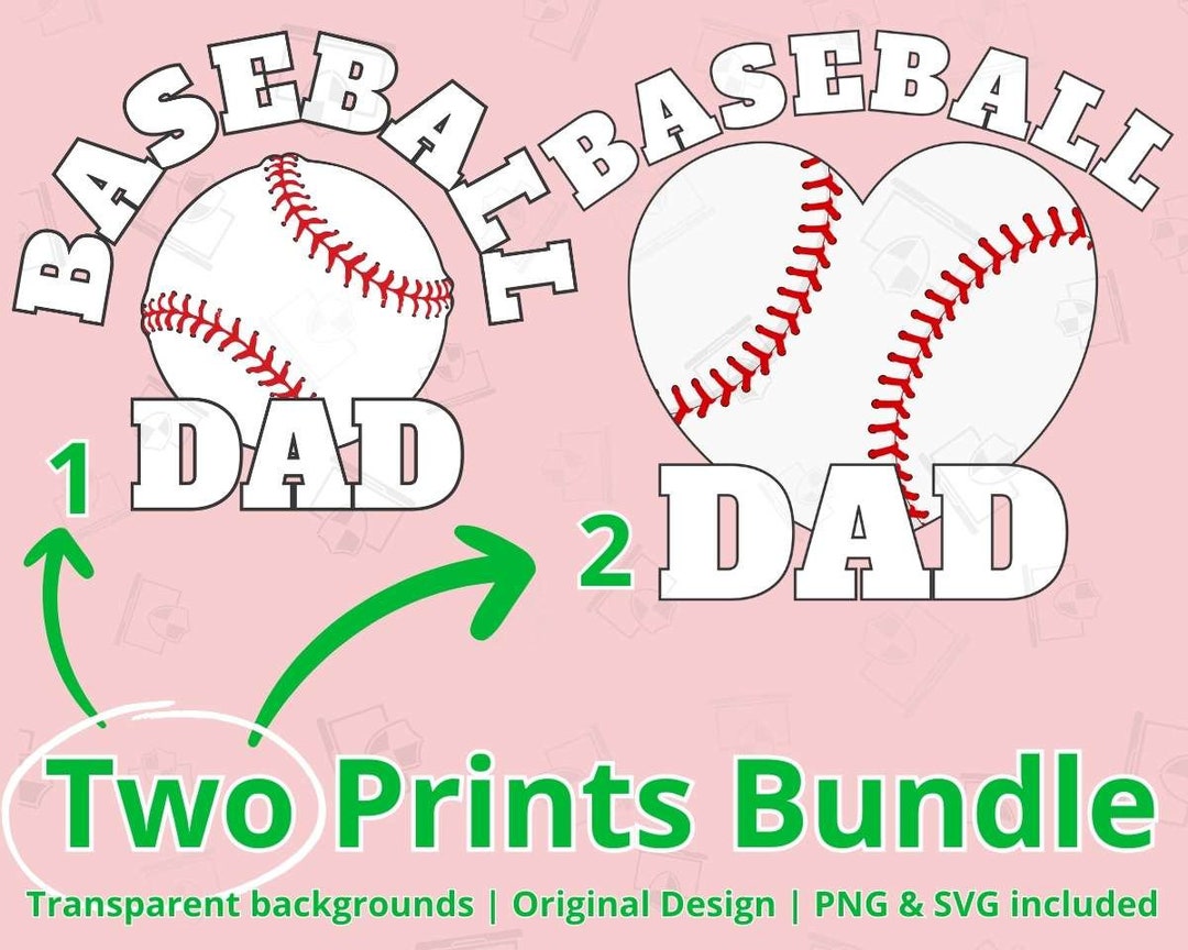 Baseball Dad Clipart: PNG SVG Bundle for Sublimation (digital Download ...