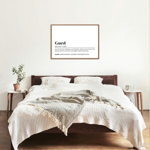 Guest Definition Print: Minimalist Welcome Sign (digital Download) - Etsy