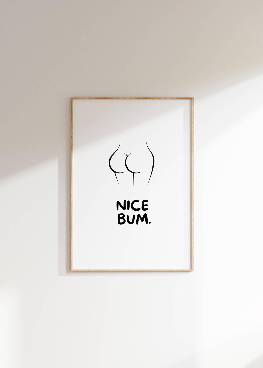 Nice Bum Line Art Print: Funny Restroom Poster (digital Download) - Etsy