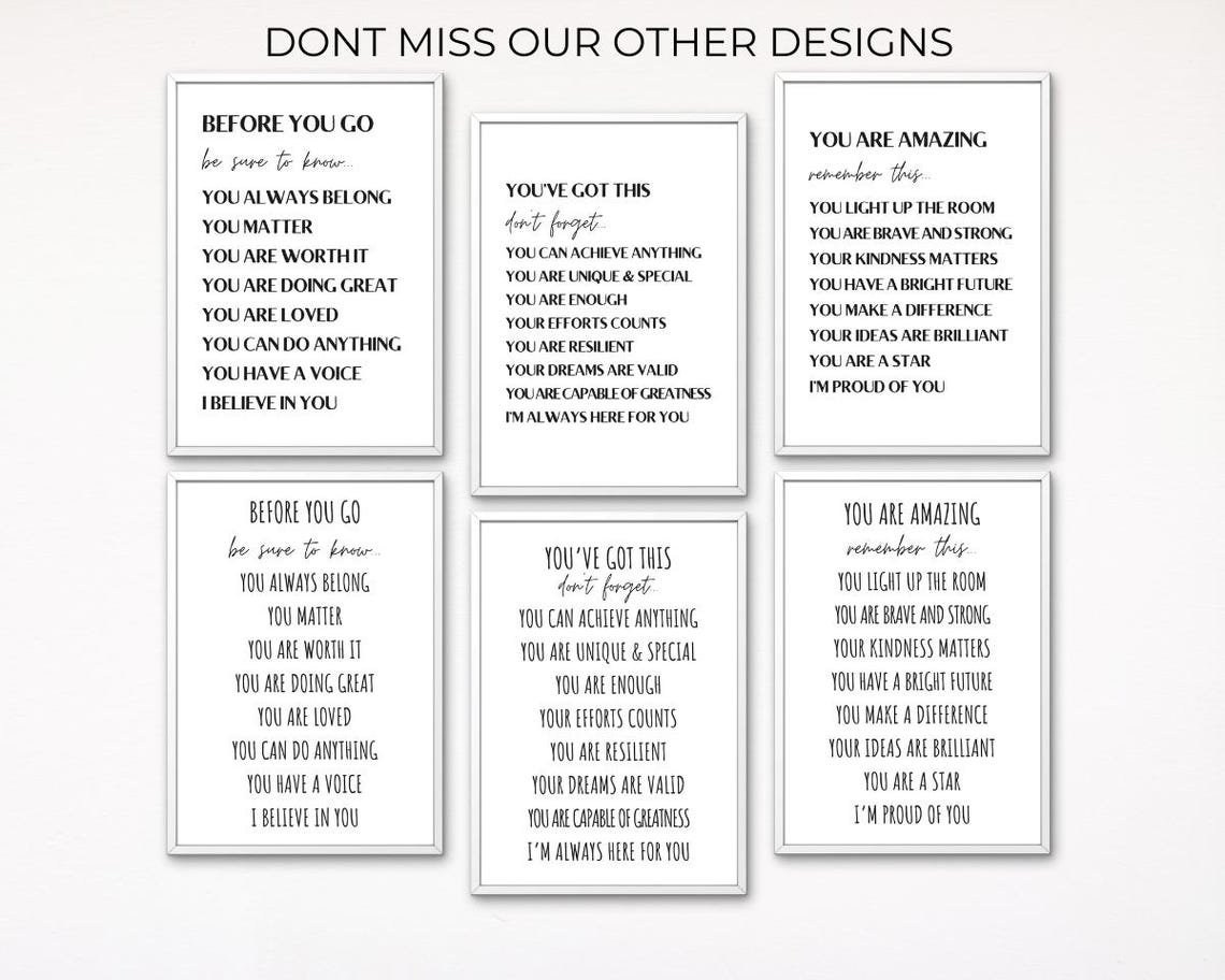 You Are Amazing Affirmation Wall Art for Kids Inspirational Classroom ...