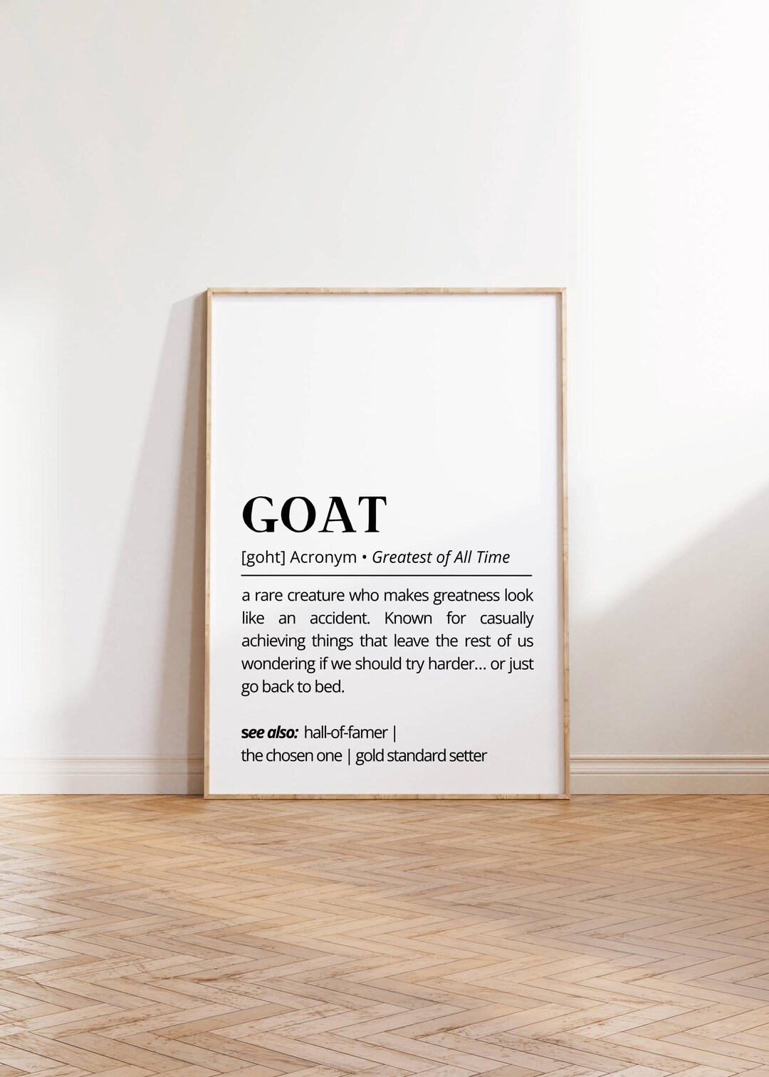 GOAT Definition Print: Funny Motivational Office Wall Art (digital ...