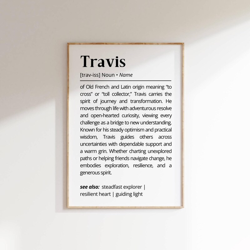 Travis Name - Etsy