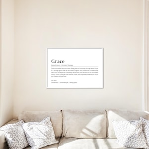 Grace Definition Print: Christian Home Decor (digital Download) - Etsy
