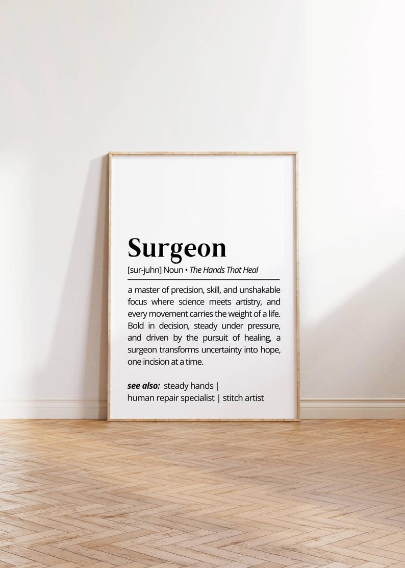 Surgeon Definition Print: Medical Office Wall Art (digital Download) - Etsy