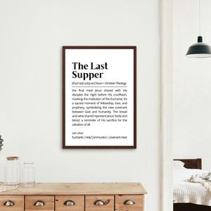 The Last Supper Definition Wall Art Sacred Fellowship Inspirational ...