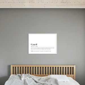 Guest Definition Print: Minimalist Welcome Sign (digital Download) - Etsy