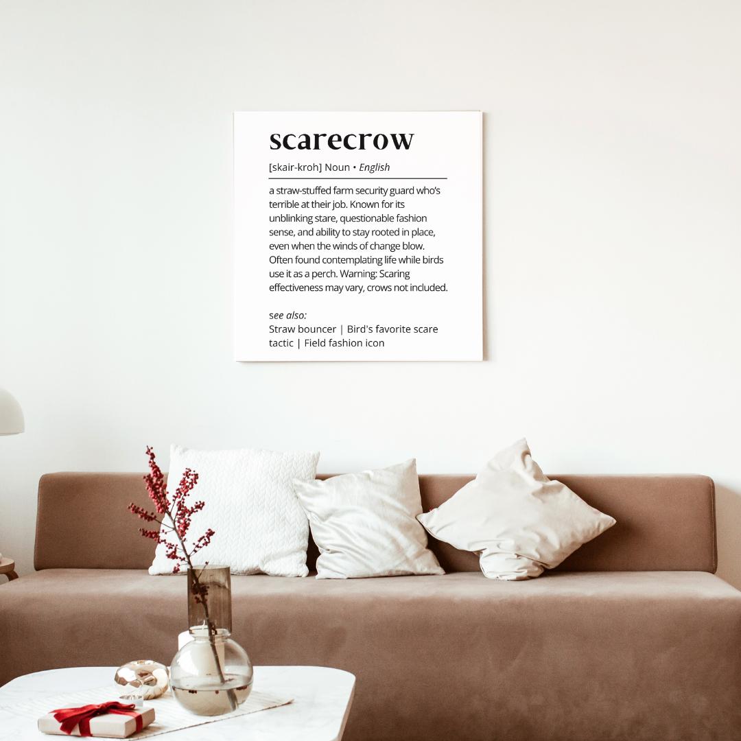 Funny Scarecrow Definition Print: Halloween Fall Decor (digital ...