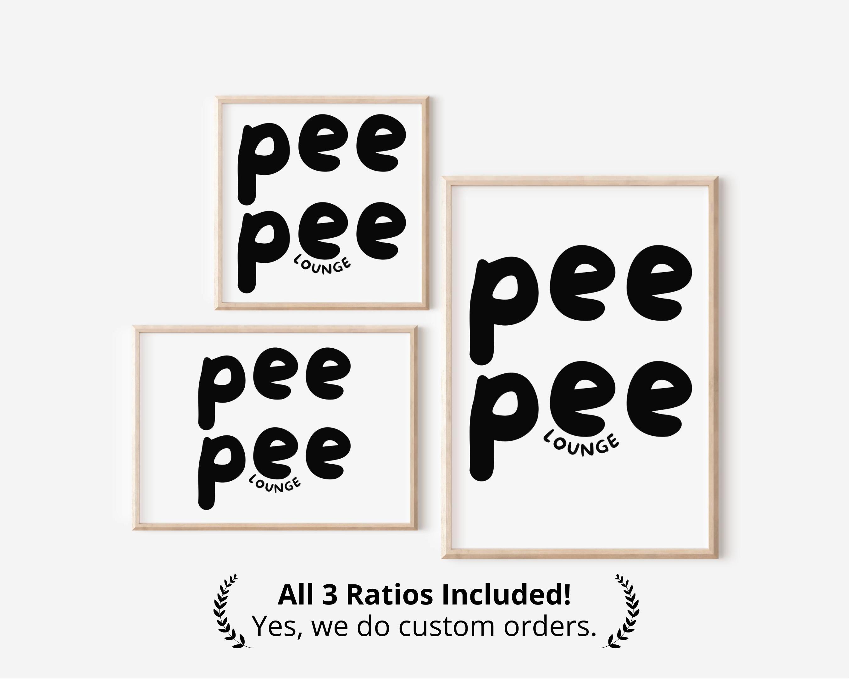 Pee Pee Lounge Print: Funny Restroom Typography Art (digital Download ...