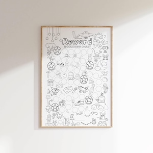 Printable Set of 2 Reward and Coloring Chart for Kids Fun Gift Reward ...