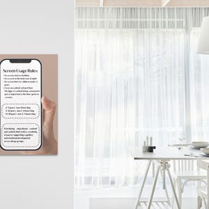 Screen Time Rules Printable Family Digital Usage Guide Child Screen ...