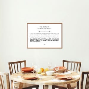 Florence Nightingale Pledge Printable Vintage Nurse Oath Wall Art ...