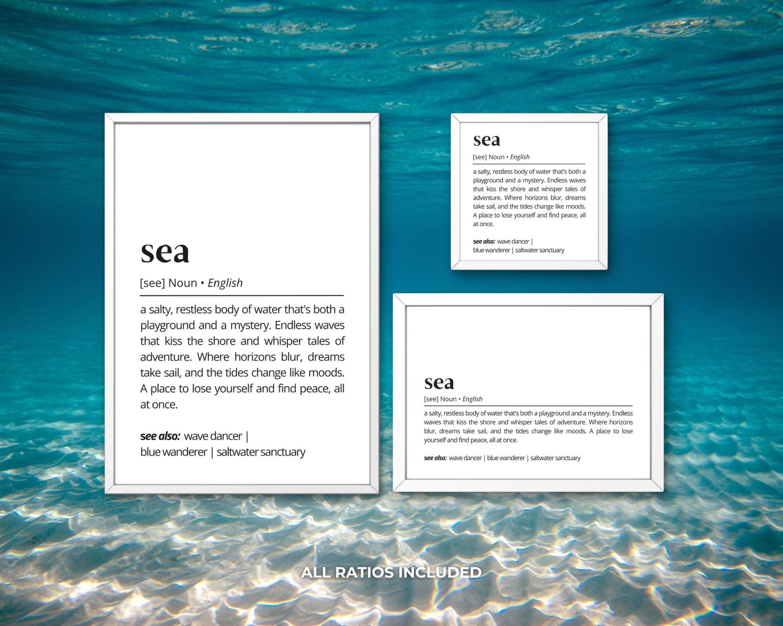 Sea Definition Print: Coastal Ocean Quote Art (digital Download) - Etsy