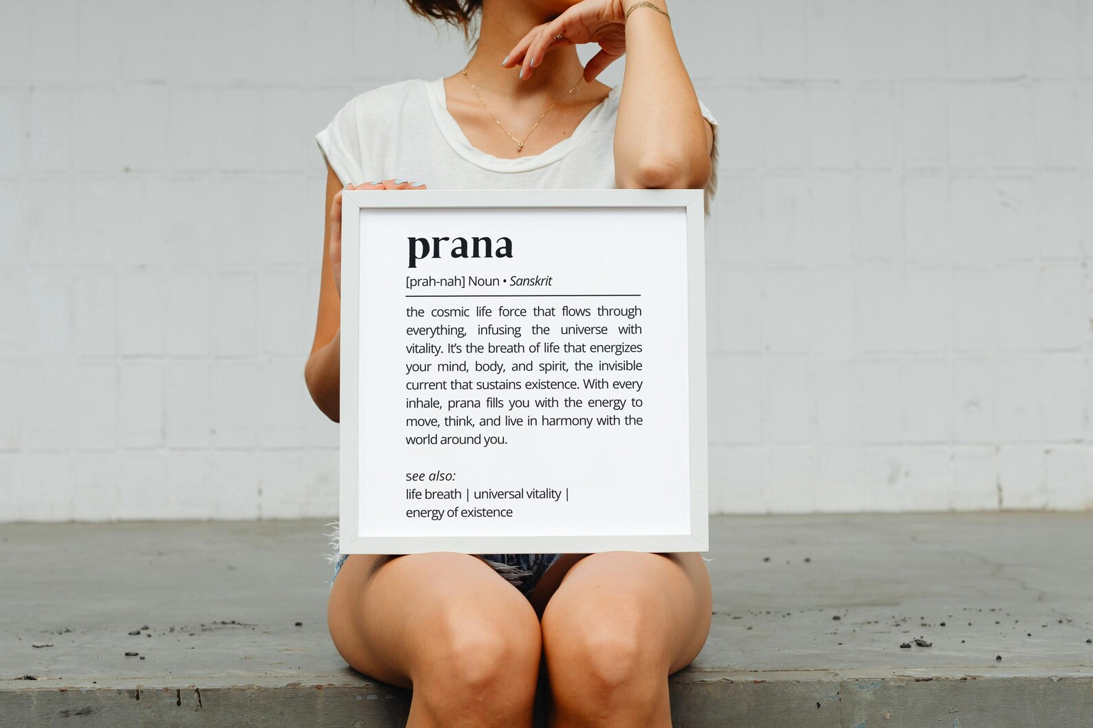 Prana Definition Wall Art Life Force Sanskrit Cosmic Vitality Inspirational Spiritual Energy ...