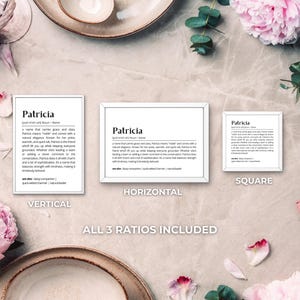 Patricia Name Meaning Print | Personalized Gift | Nursery Wall Art ...