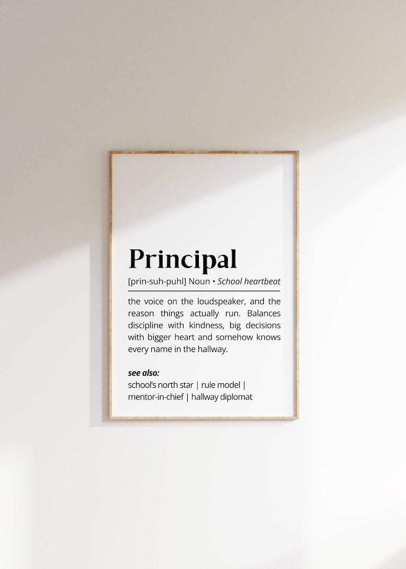 Principal Definition Print: Funny School Office Decor (digital Download ...