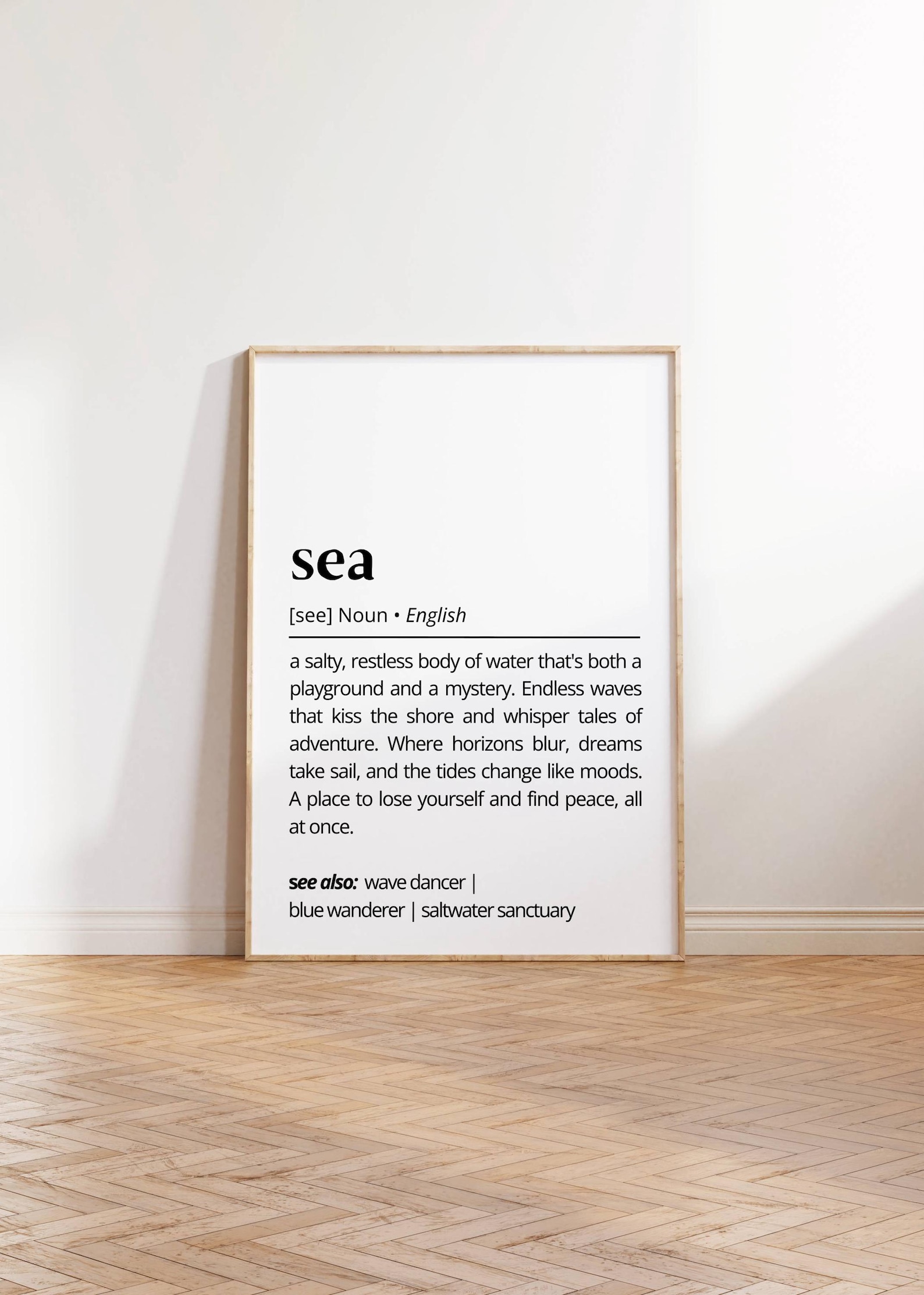 Sea Definition Print: Coastal Ocean Quote Art (digital Download) - Etsy