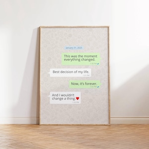 Custom Whatsapp Chat Poster: Personalized Text Art Gift (digital ...