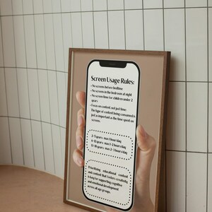 Screen Time Rules Printable Family Digital Usage Guide Child Screen ...