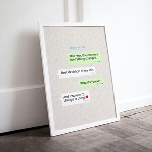 Custom Whatsapp Chat Poster: Personalized Text Art Gift (digital ...