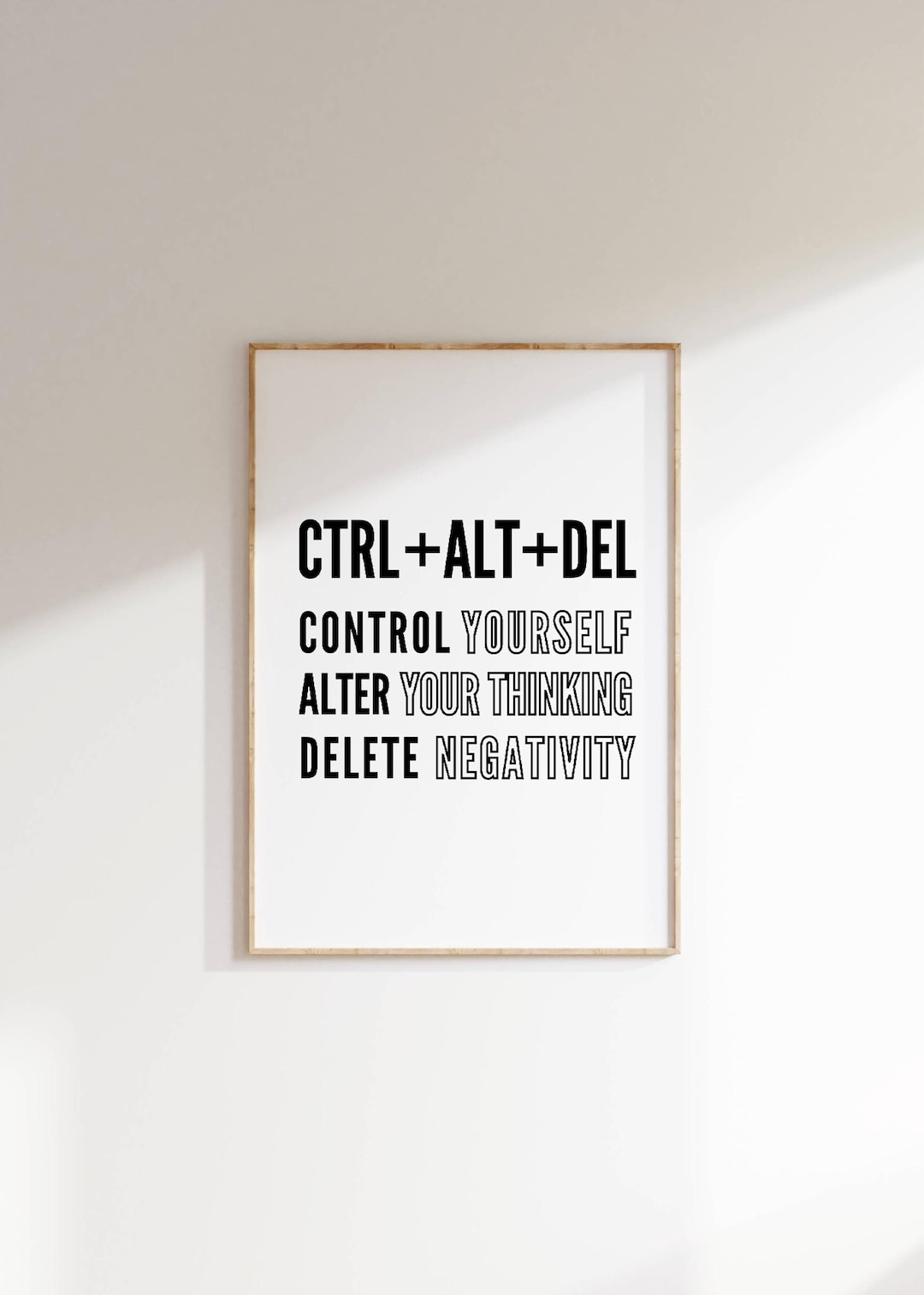 CTRL ALT DEL Quote Print: Motivational Office Decor (digital Download) - Etsy