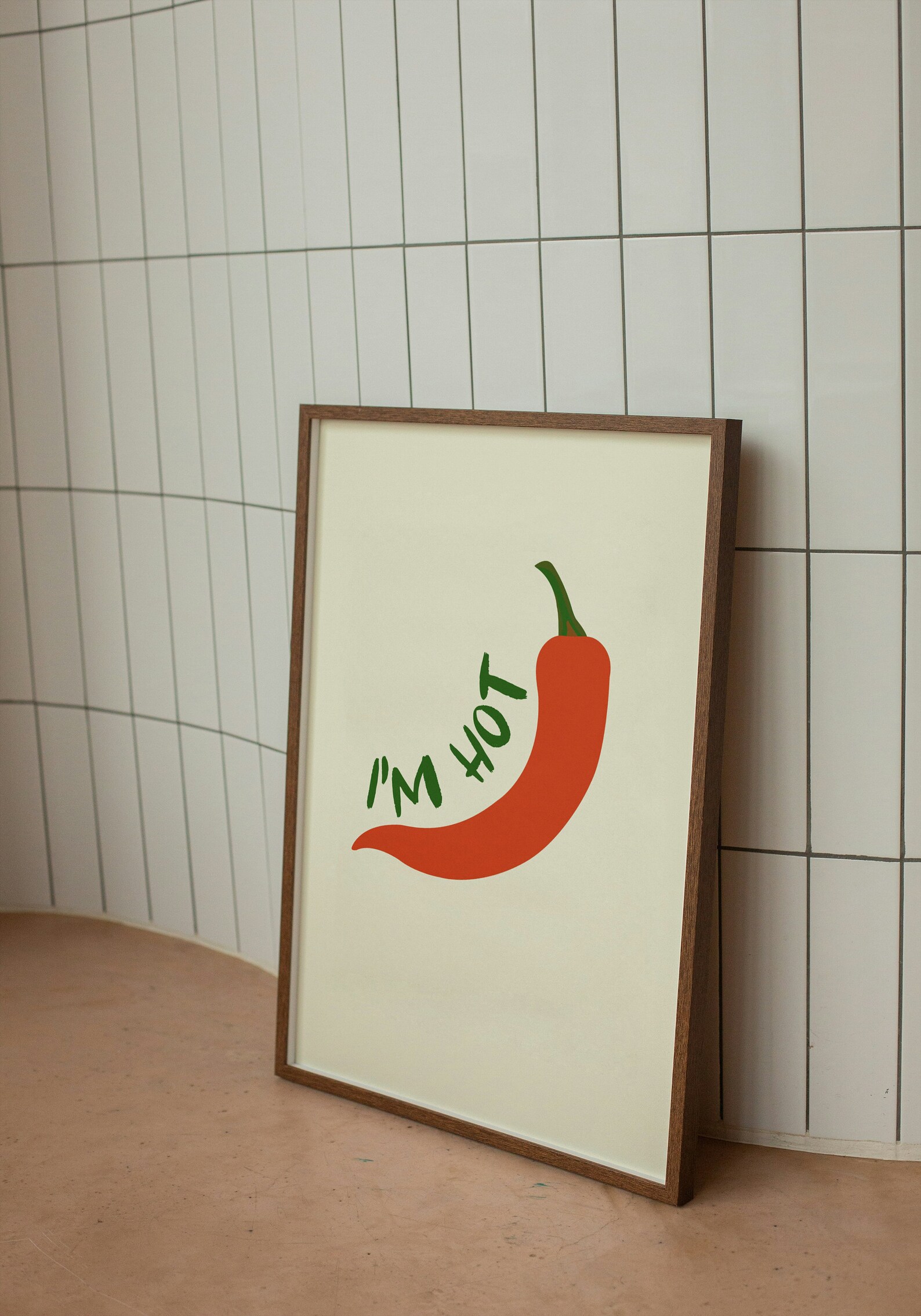I'm Hot Chili Poster: Modern Retro Kitchen Art (digital Download) - Etsy
