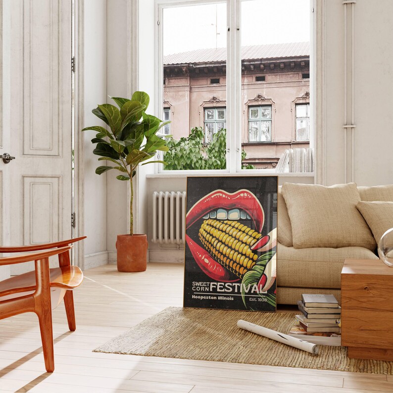 Vintage Sweet Corn Festival Poster Hoopeston Illinois Art Print Retro ...