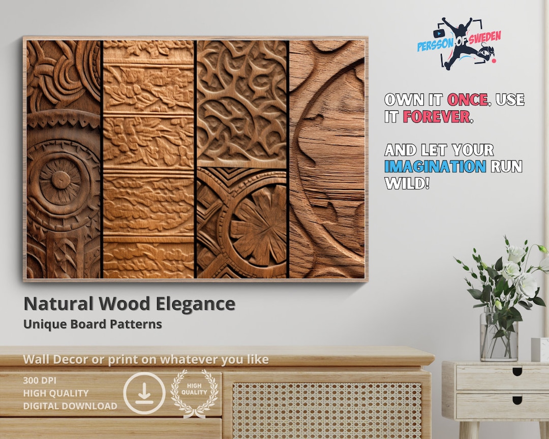 Natural Wood Elegance Unique Board Patterns, Rustic Wood Decor ...